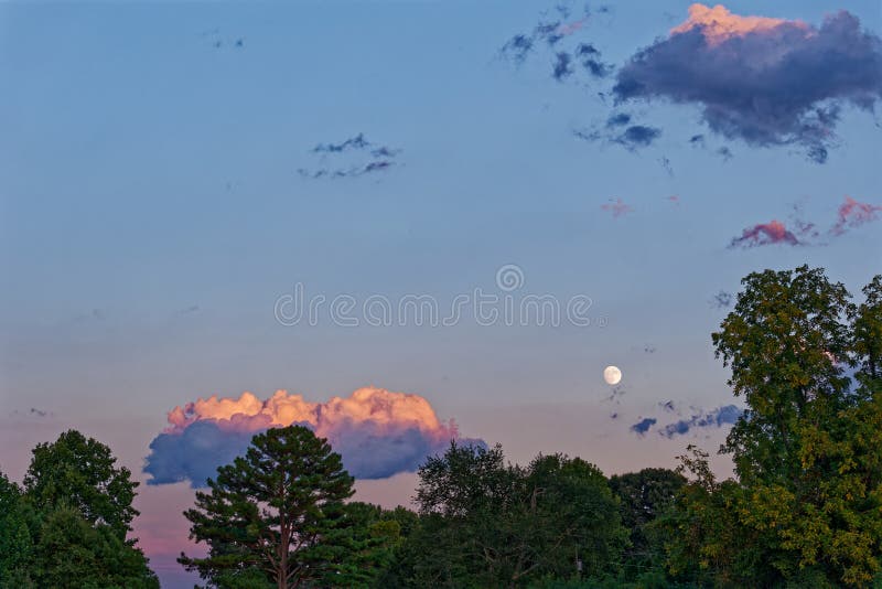 Full Moon after a Thunderstorm Stock Photo - Image of glowing, round ...