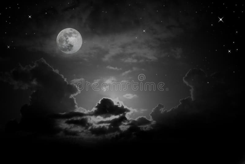 Full moon under cloud stock photo. Image of dream, romantic - 8124356