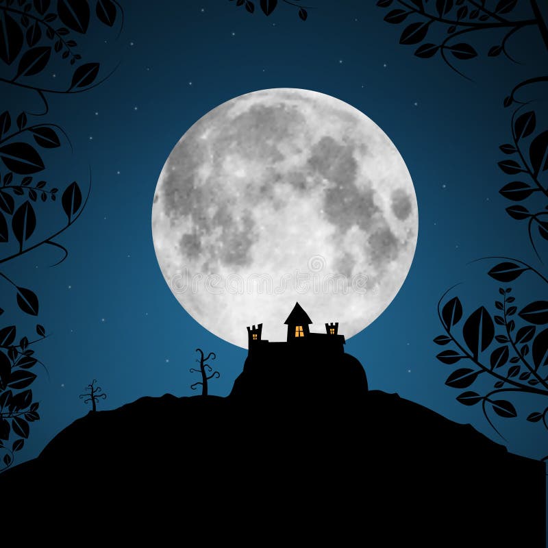 Full Moon. 3D illustration stock vector. Illustration of luxury - 62849337