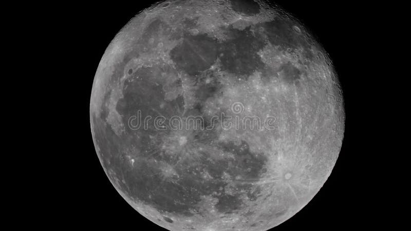 Full Moon Rise from Up the Night with Craters View in Sky of Los ...