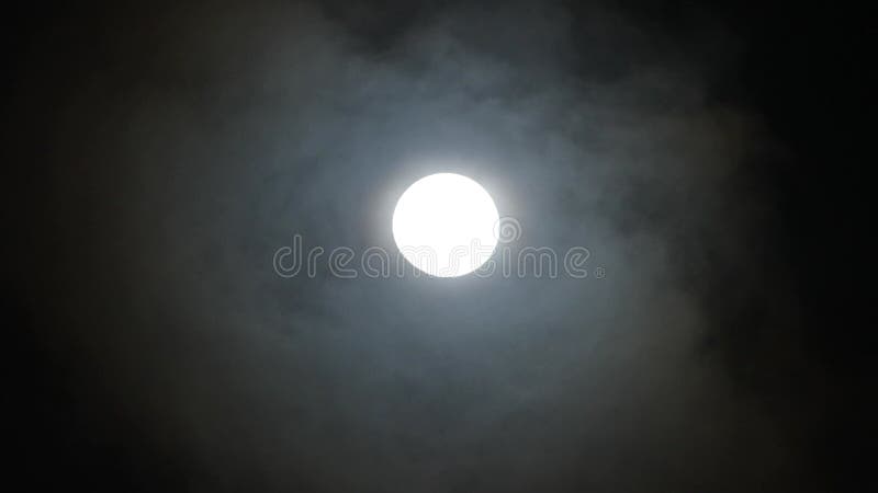 Full Moon in the Sky with Clouds at Night 4k Video Stock Footage ...