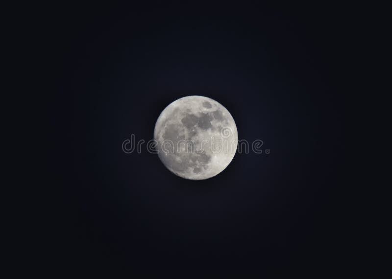Full Moon in a Winter S Night Sky Stock Photo - Image of salt, winter ...