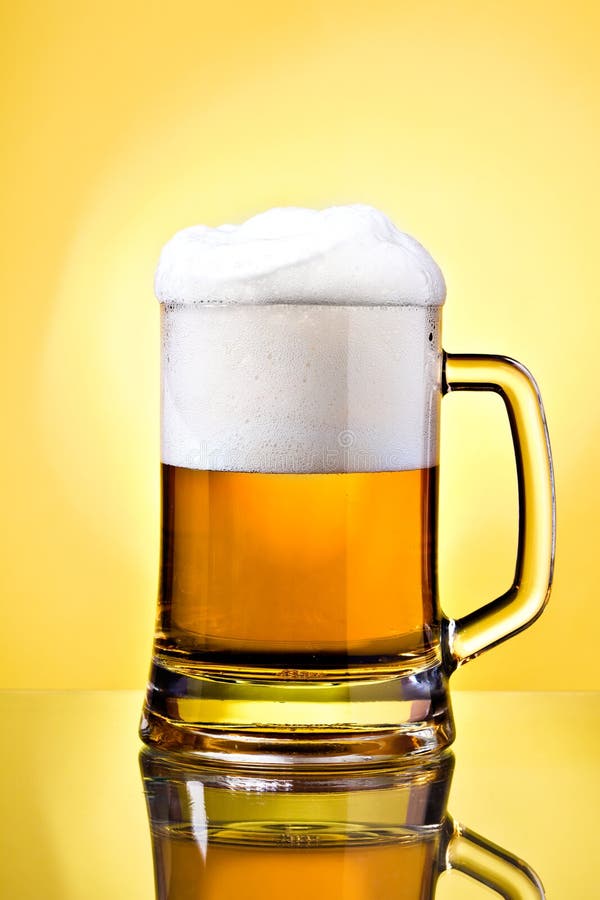 Full mug of lager beer stock image. Image of draft, closeup - 10103897