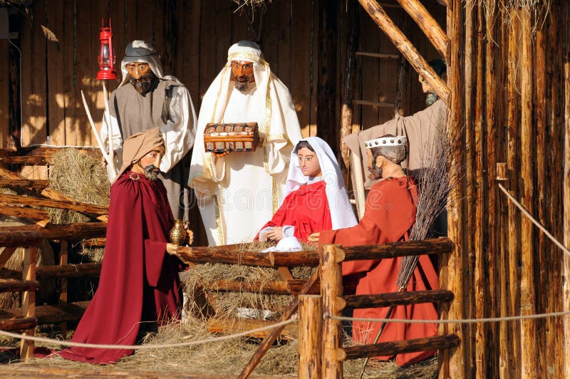 Full Nativity Scene stock photo. Image of christianity - 3816744