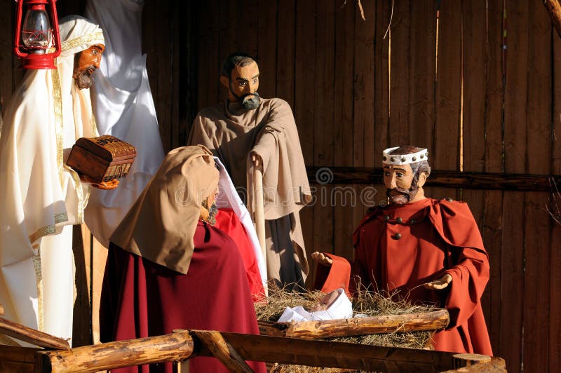 Full Nativity Scene stock photo. Image of christianity - 3816744
