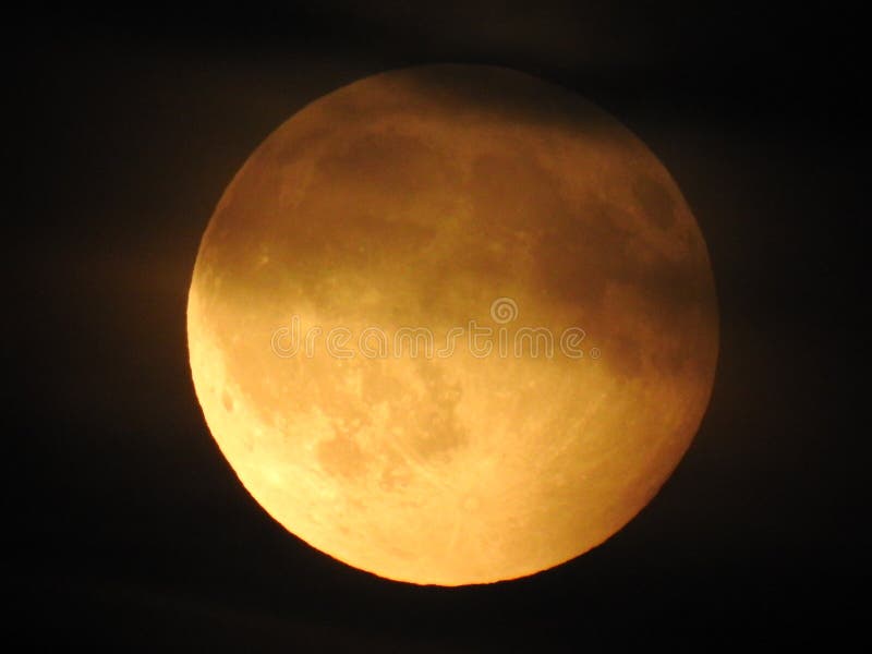 An orange moon at night stock image. Image of blue, rare - 140556669