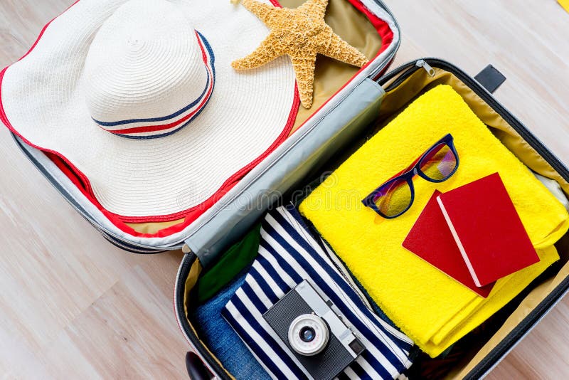 Full packed suitcase stock photo. Image of handbag, casual - 103955980