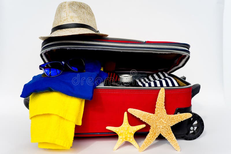 Full packed suitcase stock image. Image of travel, clothes - 103957113