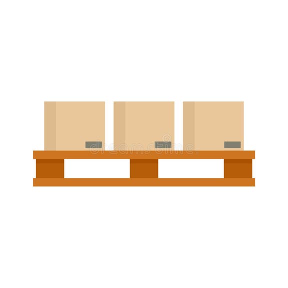 Full Pallet Box Icon Flat Isolated Vector Stock Vector - Illustration ...