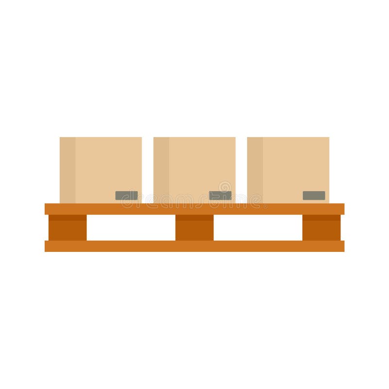 Full Pallet Box Icon Flat Isolated Vector Stock Vector - Illustration ...