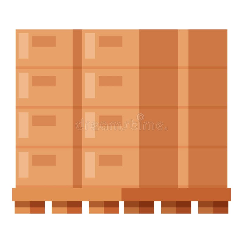 Full Pallet Boxes Icon Cartoon Vector. Retail Shop Stock Vector ...