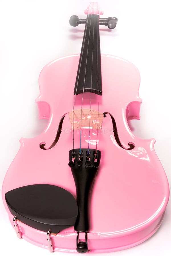 Full Pink Violin Isolated stock image. Image of surprised - 262373