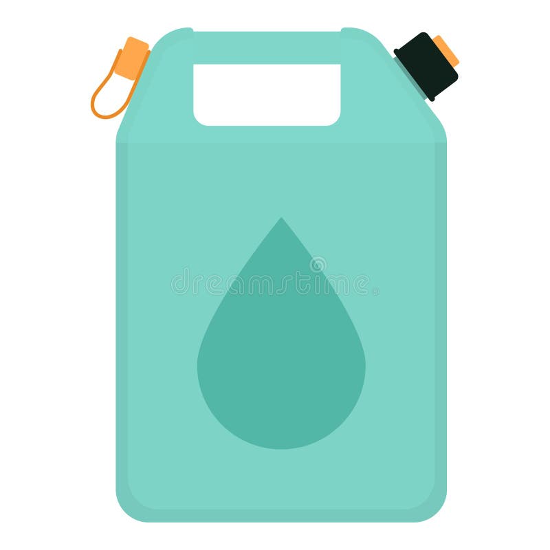 Full Plastic Water Canister Isolated Stock Vector - Illustration of ...