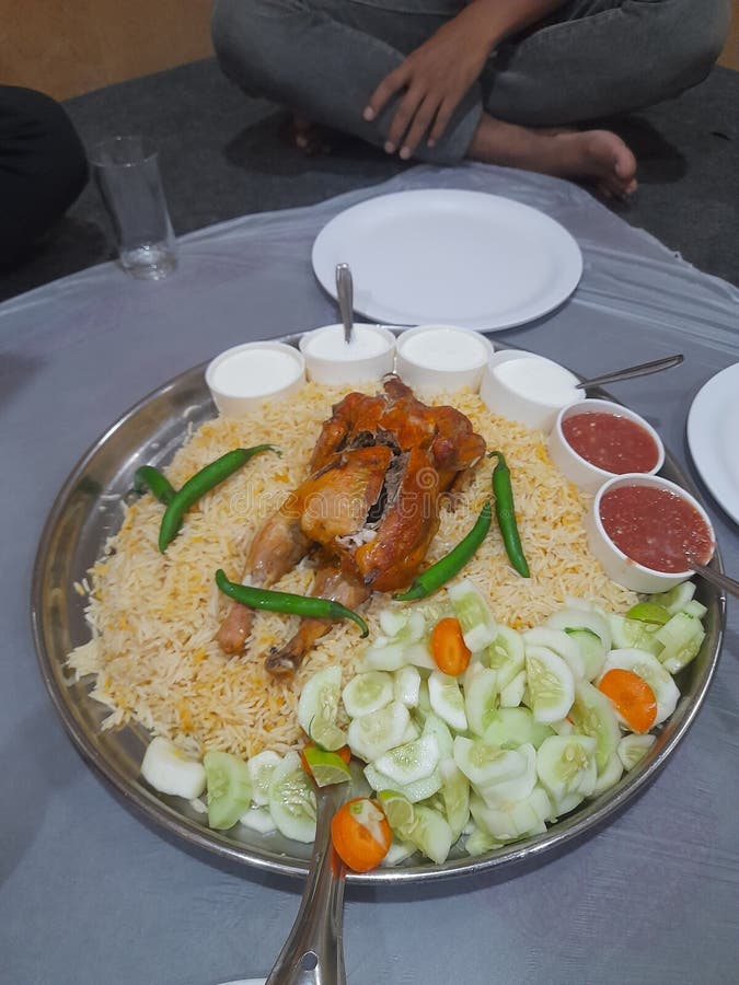 Mandi Biryani stock image. Image of salad, full, dish - 341413921