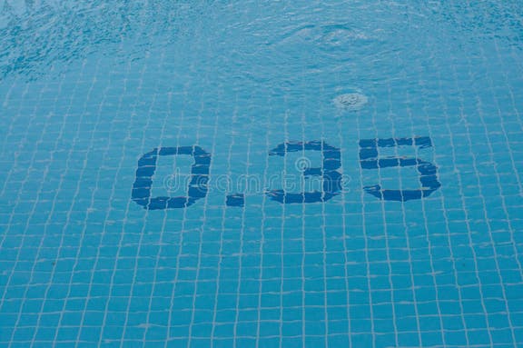 A Full Pool with a Depth Symbol on the Tile Below the Surface of the ...