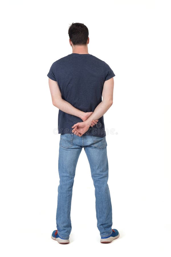 Full Portrait of a Man White Stock Image - Image of jeans, length ...