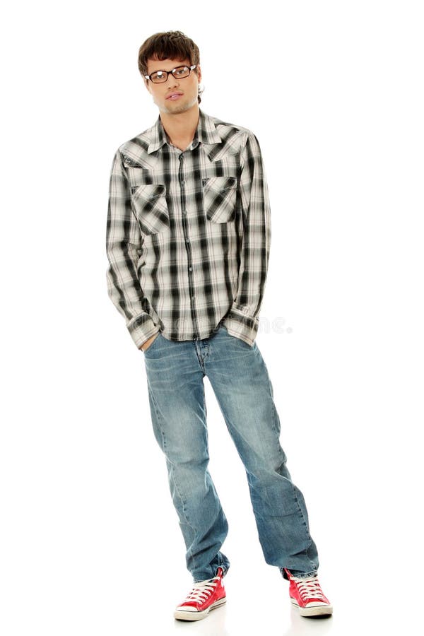 Full Portrait of Young Handsome Man Stock Image - Image of isolated ...