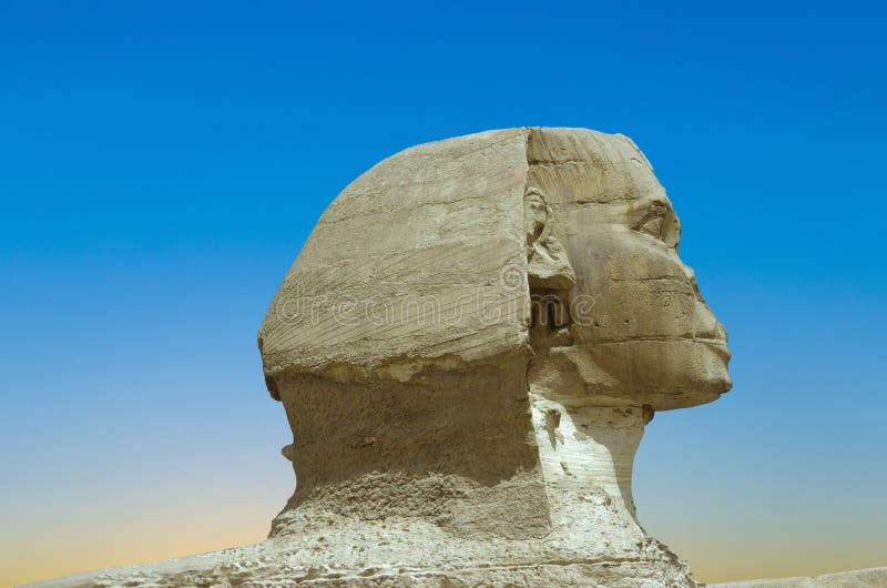 Full Sphinx Profile Pyramids Walkway Giza Stock Photo - Image of ...