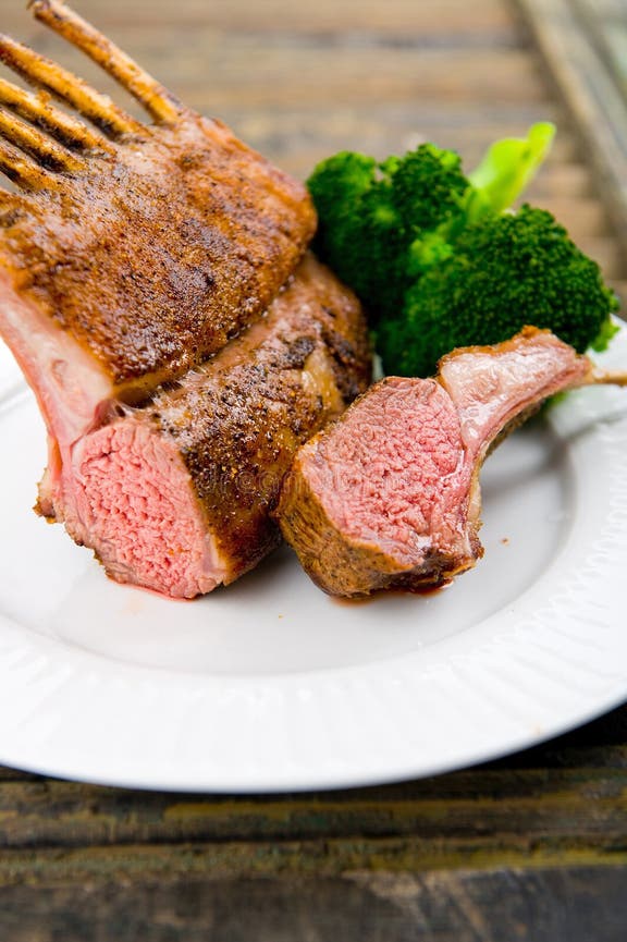 Full Rack of Lamb End Rib Cut Off Stock Image - Image of gastronomy ...