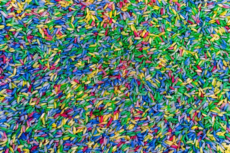 Full Rainbow of Rice stock photo. Image of full, pile - 137571972