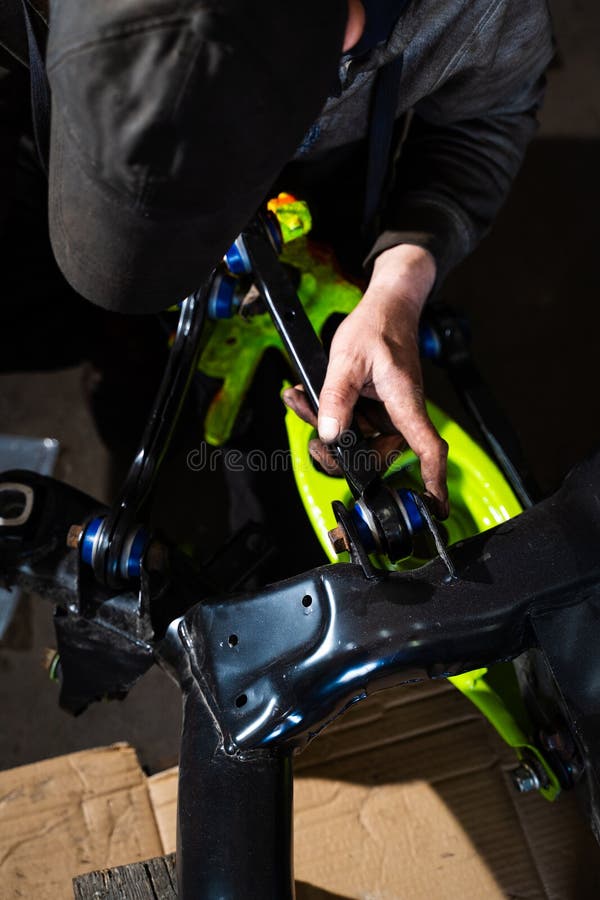 Rear Suspension. View from Below Stock Image - Image of used, transport ...