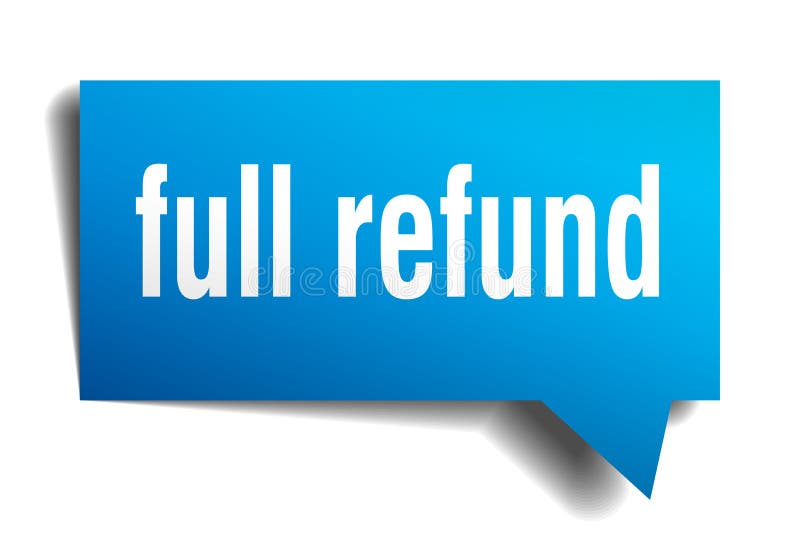 REFUND Blue Push Button - 3D Rendering Stock Illustration ...