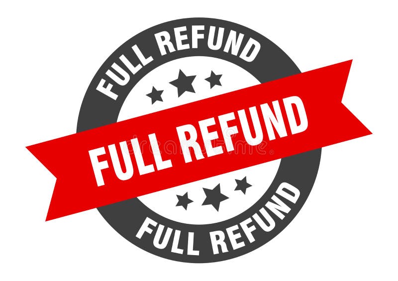 Full Refund Sign. Full Refund Round Ribbon Sticker Stock Vector ...