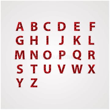 Full Ruby Alphabet with Reflections. Stock Vector - Illustration of ...