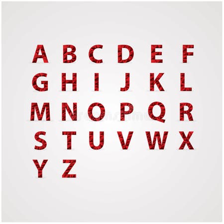 Full Ruby Alphabet with Reflections. Stock Vector - Illustration of ...