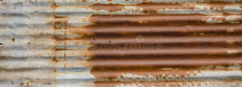 Full of Rusty Old Tin Roof. Stock Image - Image of zinc, white: 49363783