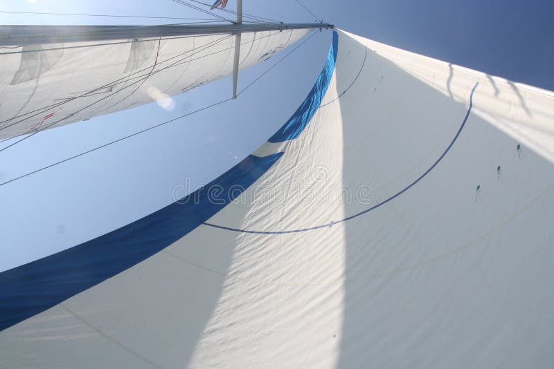 Wind in sails in sailboat stock photo. Image of blowing - 27718392
