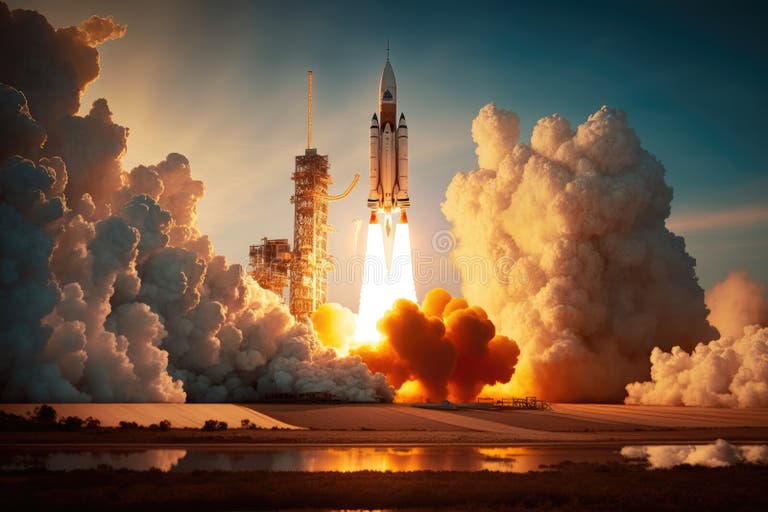 Full-scale Rocket Launch, with Countdown and Liftoff Visible in the ...