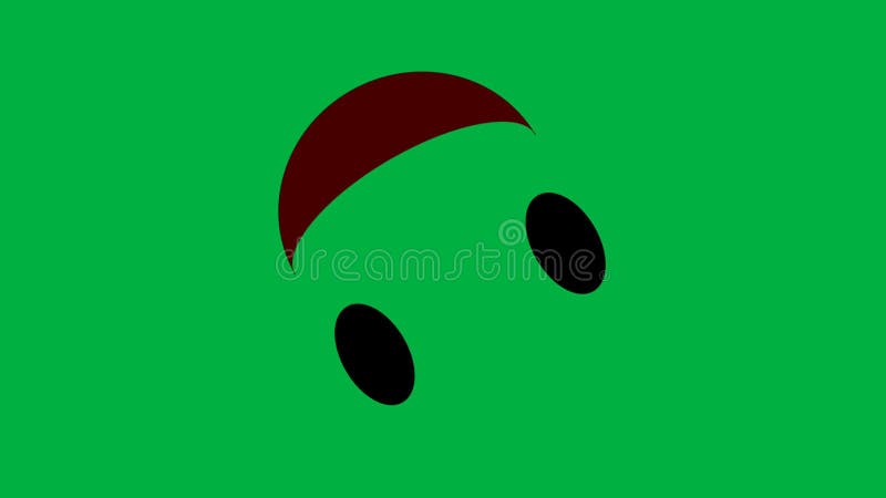 Full Screen Animation of Upside Down Face Expression on Green Screen ...