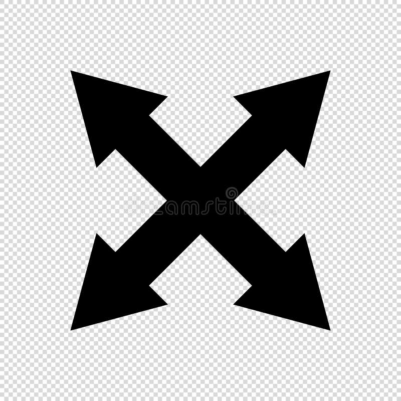 Full Screen Arrows Set - Colorful Metallic 3D Illustrations - Isolated ...