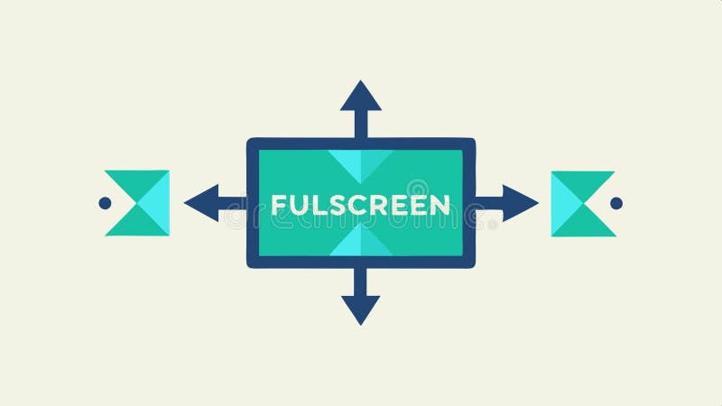 Full Screen Arrows, Expand Display Graphic Element Vector Design ...