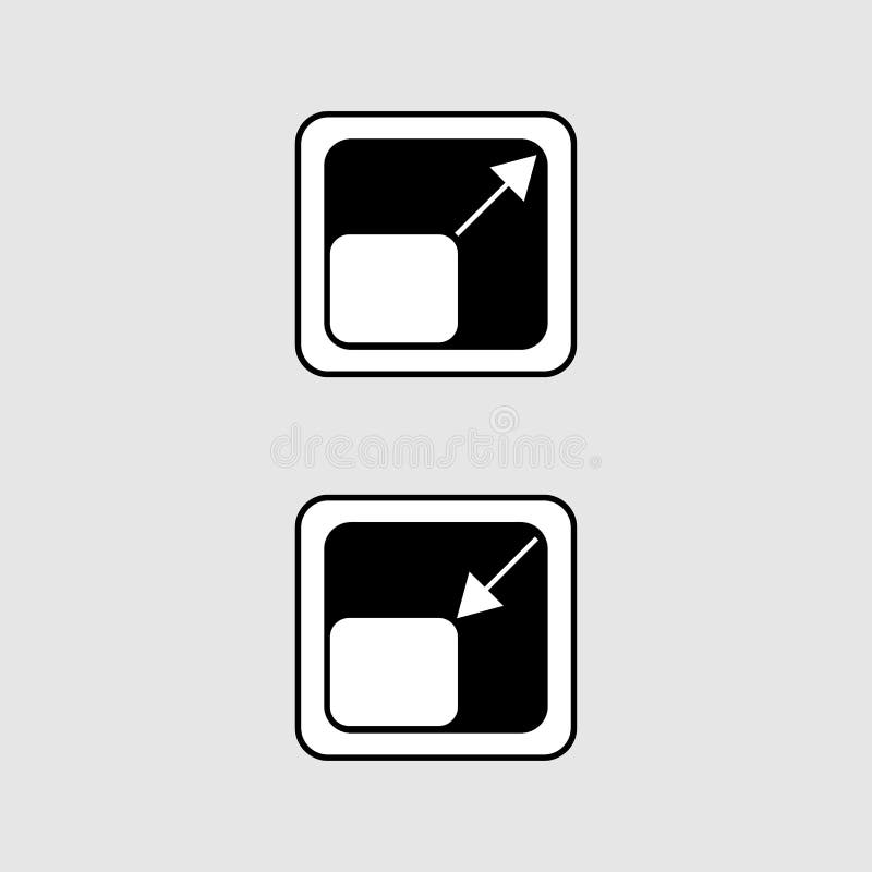 Full Screen and Exit Full Screen Icon Vector Stock Vector ... Full Screen and Exit Full Screen Icon Vector Stock Vector ...
