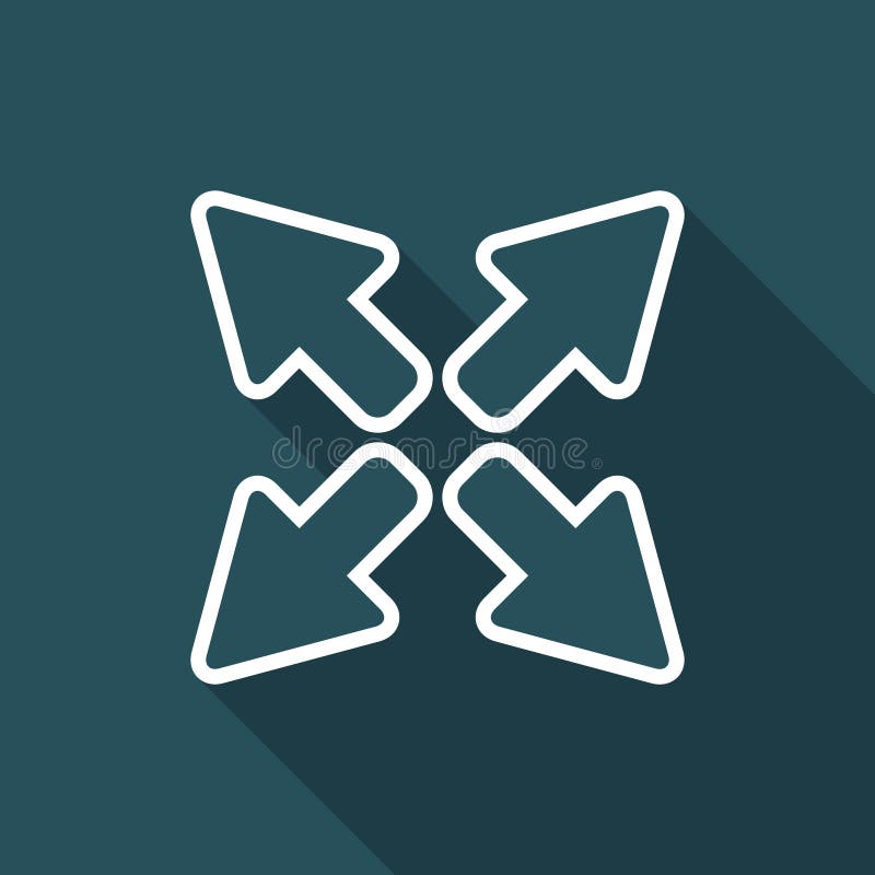 Resize Button - Vector Flat Icon Stock Vector - Illustration of inside ...