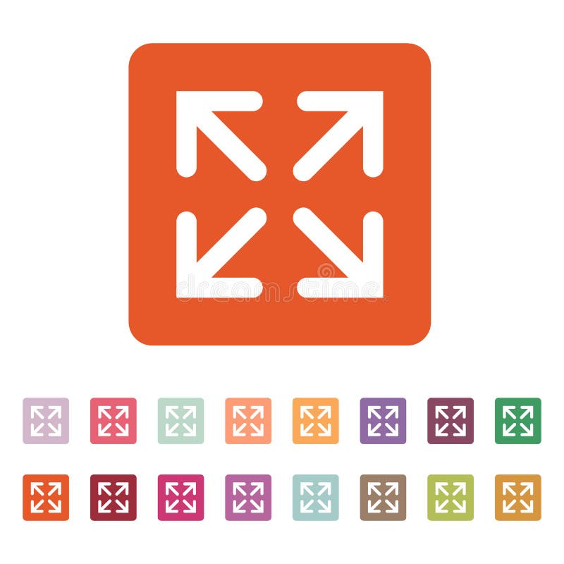 The Full Screen Icon. Arrows Symbol Stock Vector - Illustration of ...