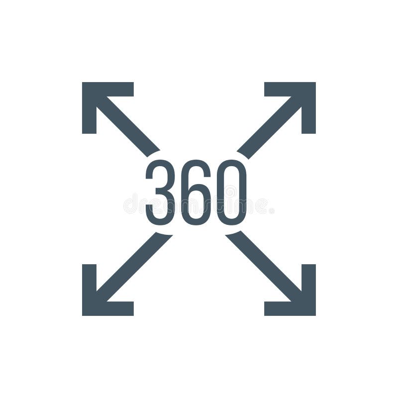 Full Screen Icon 360 Degrees. Stock Vector Illustration Isolated on ...
