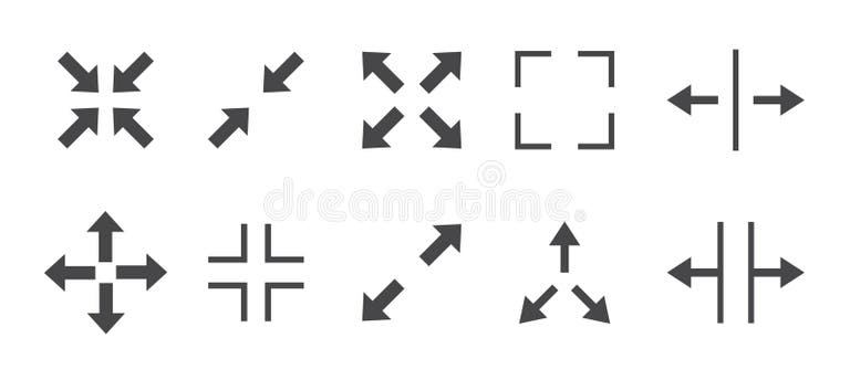 Full Screen Icon Interface Menu Cursor Bitton, Application Size Control ...