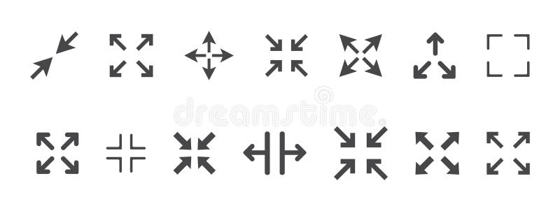 Full Screen Icon Interface Menu Cursor Bitton, Application Size Control ...