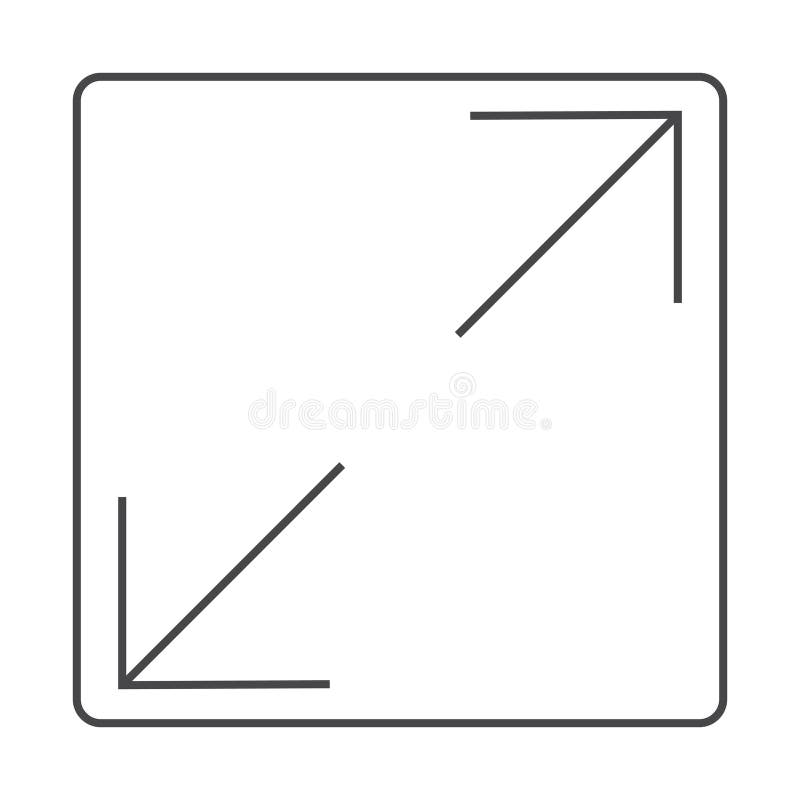 Full Screen Icon Interface Menu Cursor Bitton Application Size Control Pointer Web Ui Line