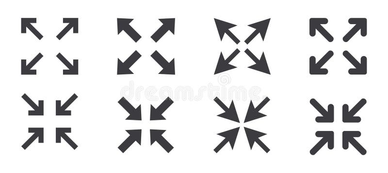 Full Screen Icon Interface Menu Cursor Bitton, Application Size Control ...