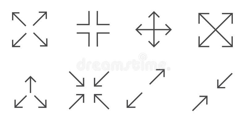 Full Screen Icon Interface Menu Cursor Bitton, Application Size Control ...