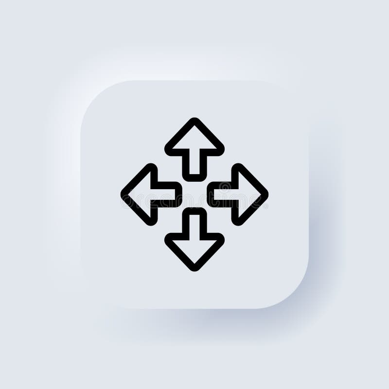 Full Screen Icon Set. Maximize Screen. Neumorphic UI UX White User ...