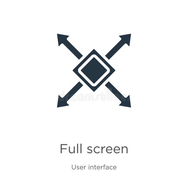 Full Screen Icon Vector. Trendy Flat Full Screen Icon from User ...