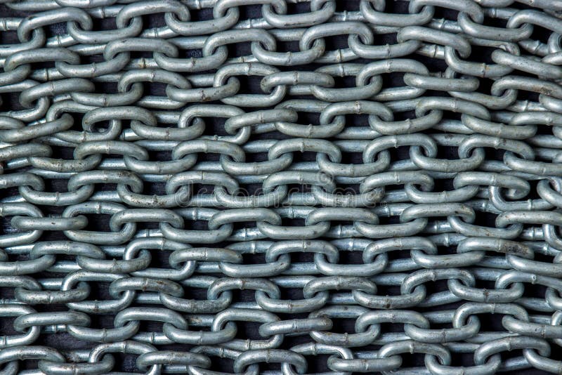 Full Screen Metal Chain. Chains are in Rows Stock Photo - Image of ...
