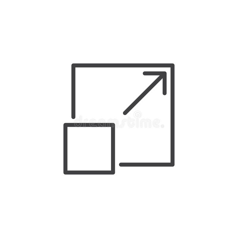 Full Screen Mode Outline Icon Stock Vector - Illustration of editable ...