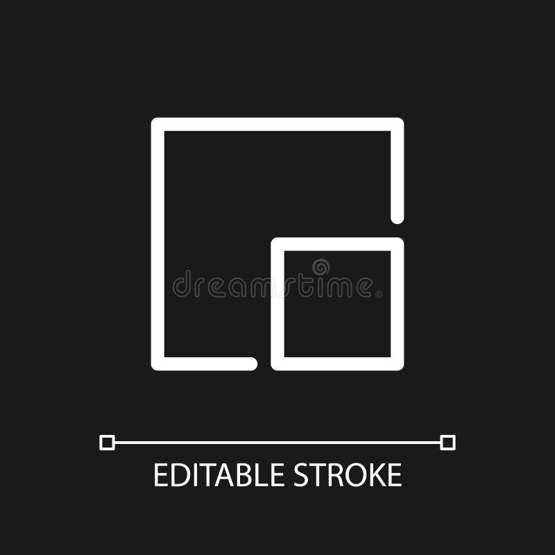 Full Screen Mode Pixel Perfect White Linear Ui Icon for Dark Theme ...