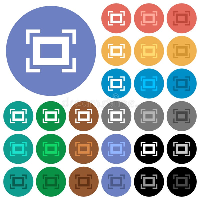 Full Screen Round Flat Multi Colored Icons Stock Vector - Illustration ...